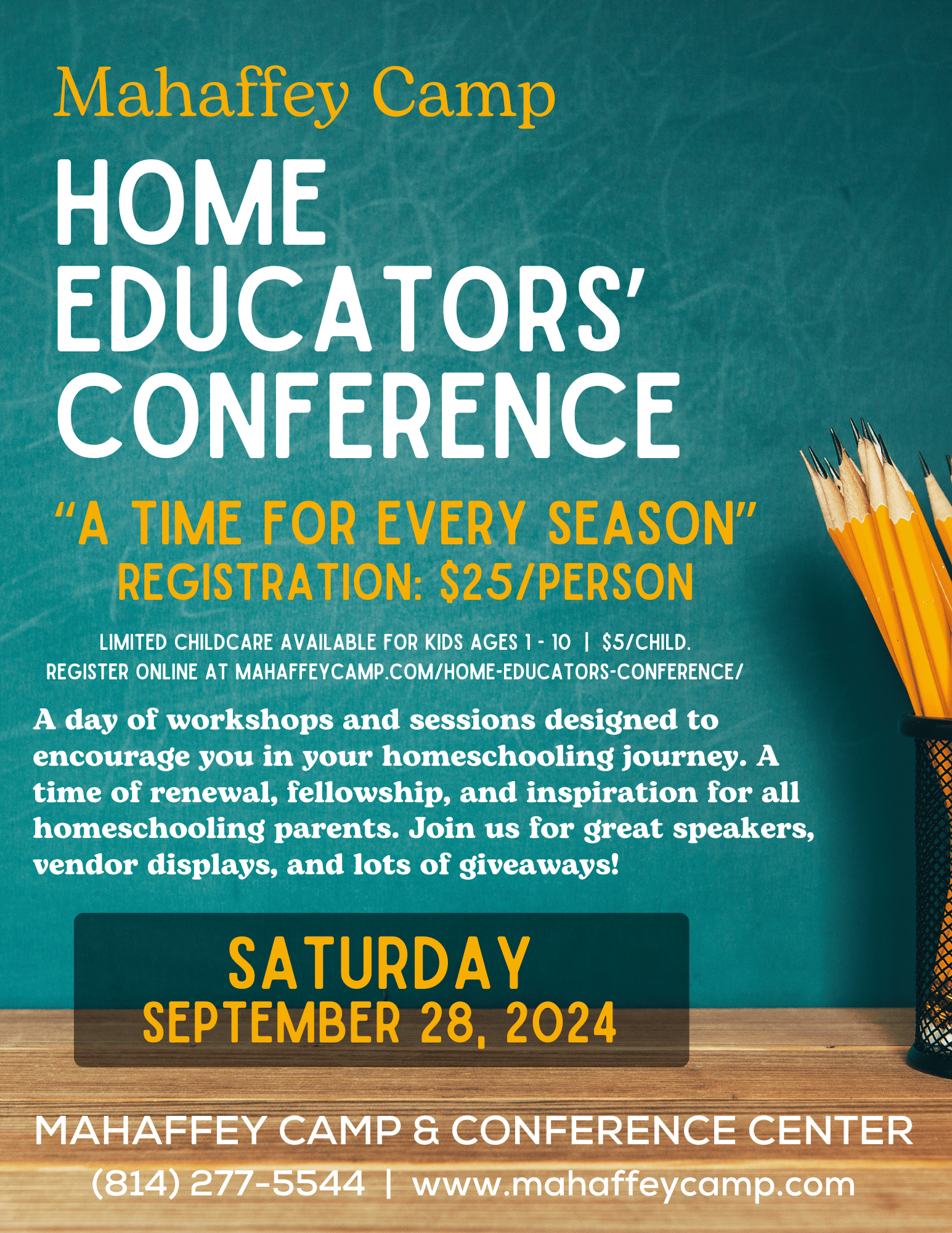 Home Educators’ Conference – Mahaffey Camp & Conference Center